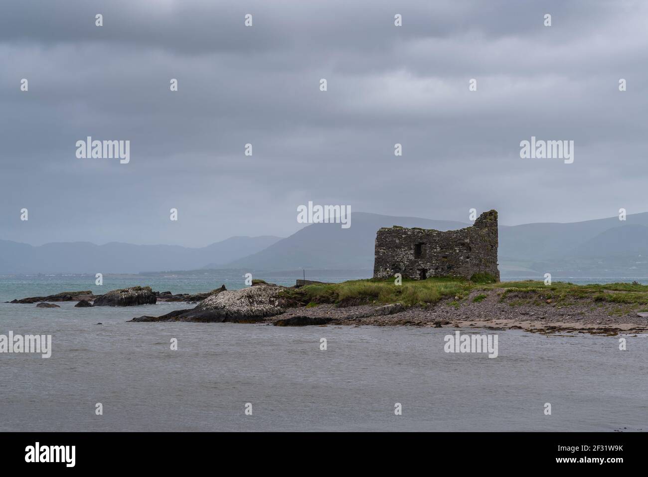 Ruined Castle By Sea Stock Photo - Alamy