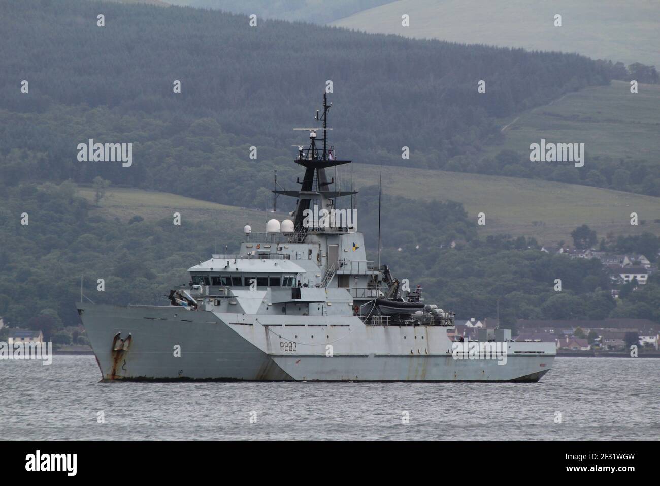 HMS Mersey (P283), a Batch 1 River-class patrol vessel operated by the ...