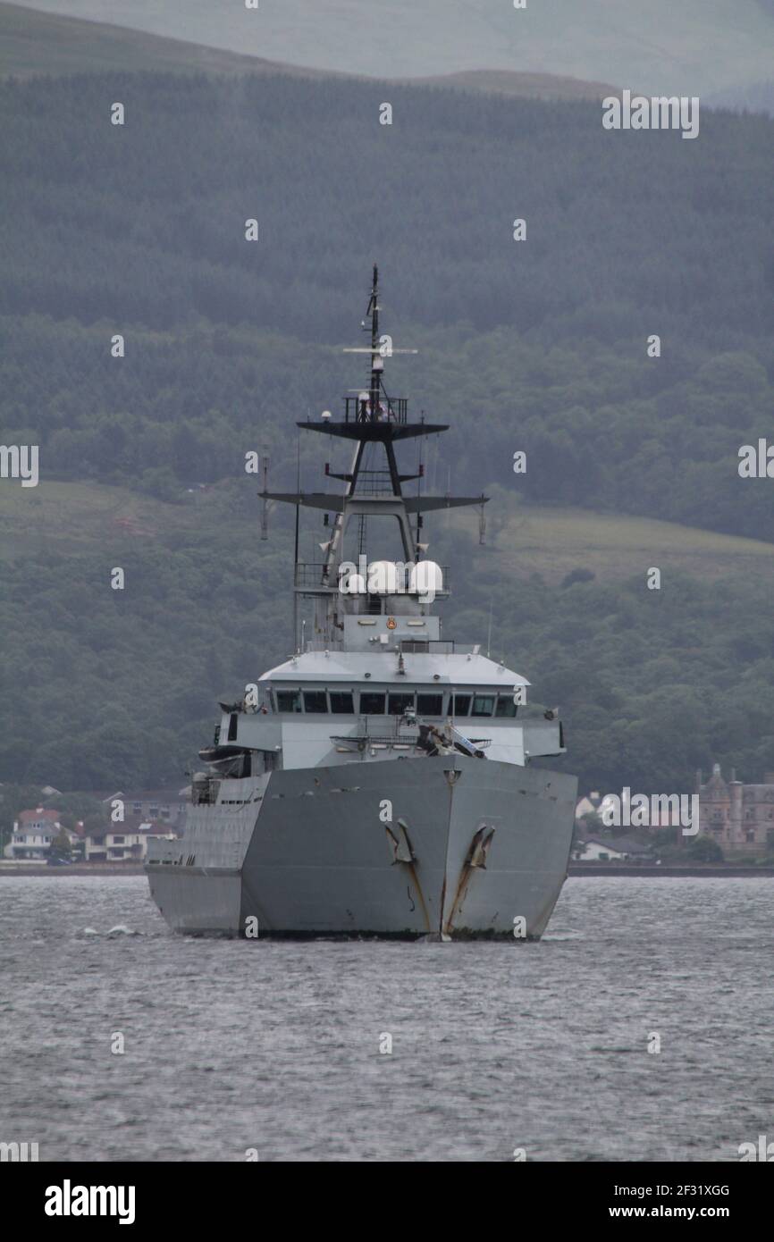 HMS Mersey (P283), a Batch 1 River-class patrol vessel operated by the ...