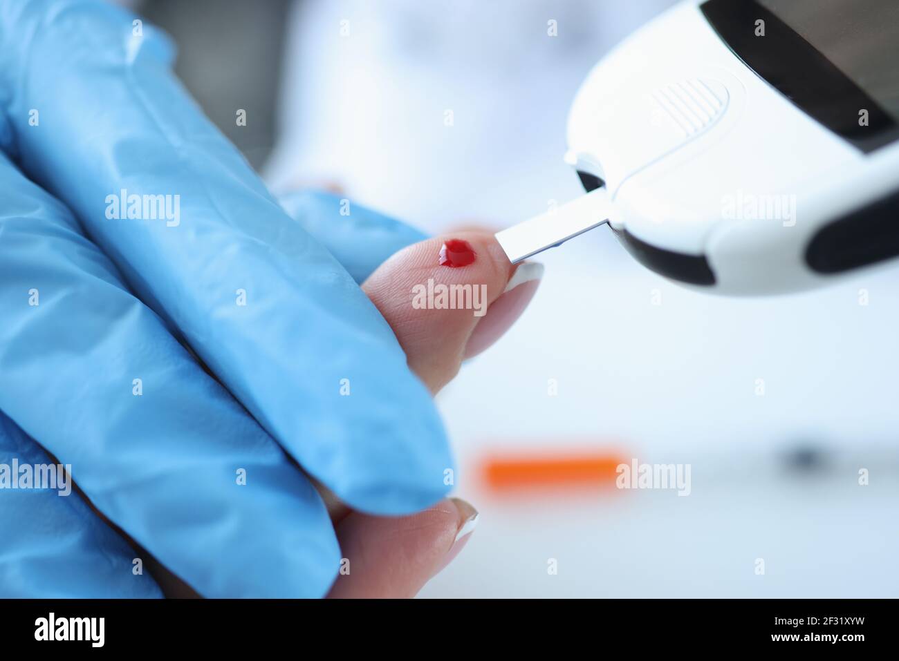 Drop blood from finger hi-res stock photography and images - Alamy
