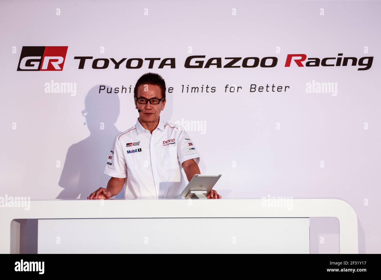 Shigeki Tomoyama, Executive Vice President at Toyota press conference ...