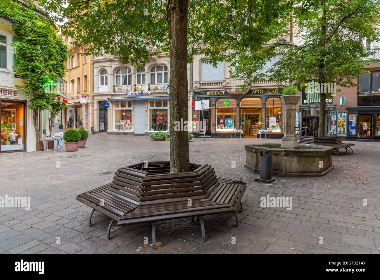 Baden Baden, September 23, 2020: People are strolling through the old ...