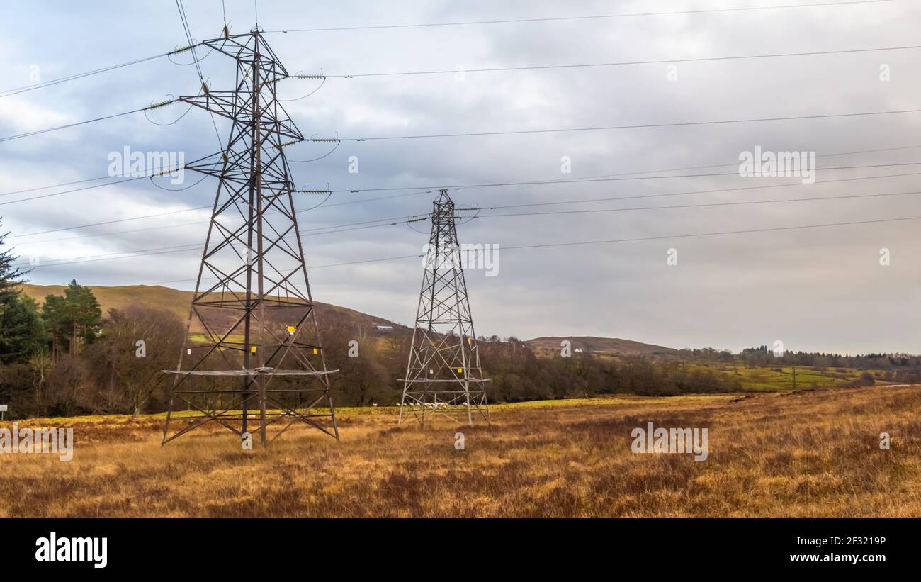 Electricity Pylons Scotland Uk High Resolution Stock Photography and ...