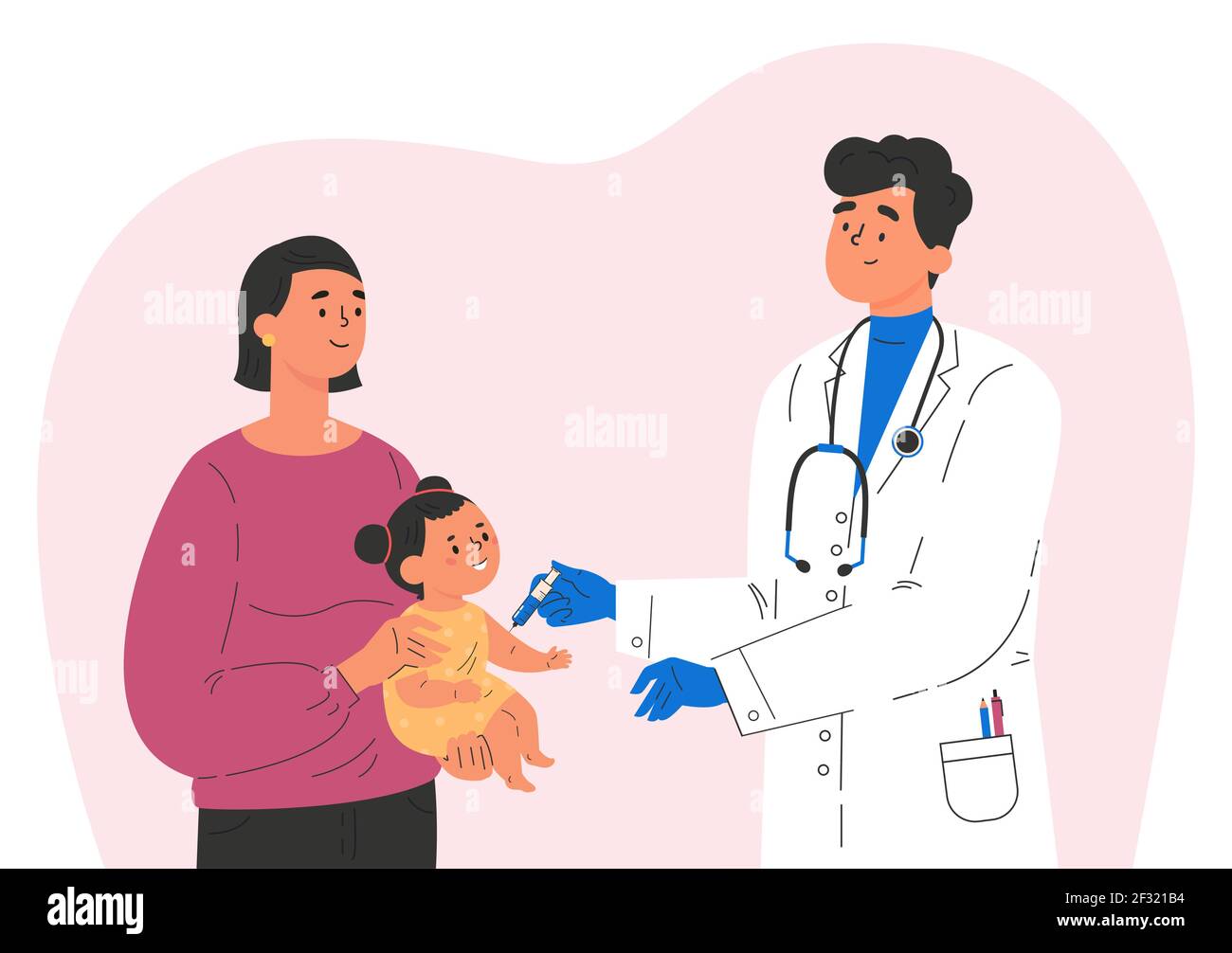 Child injection doctor Stock Vector Images - Alamy