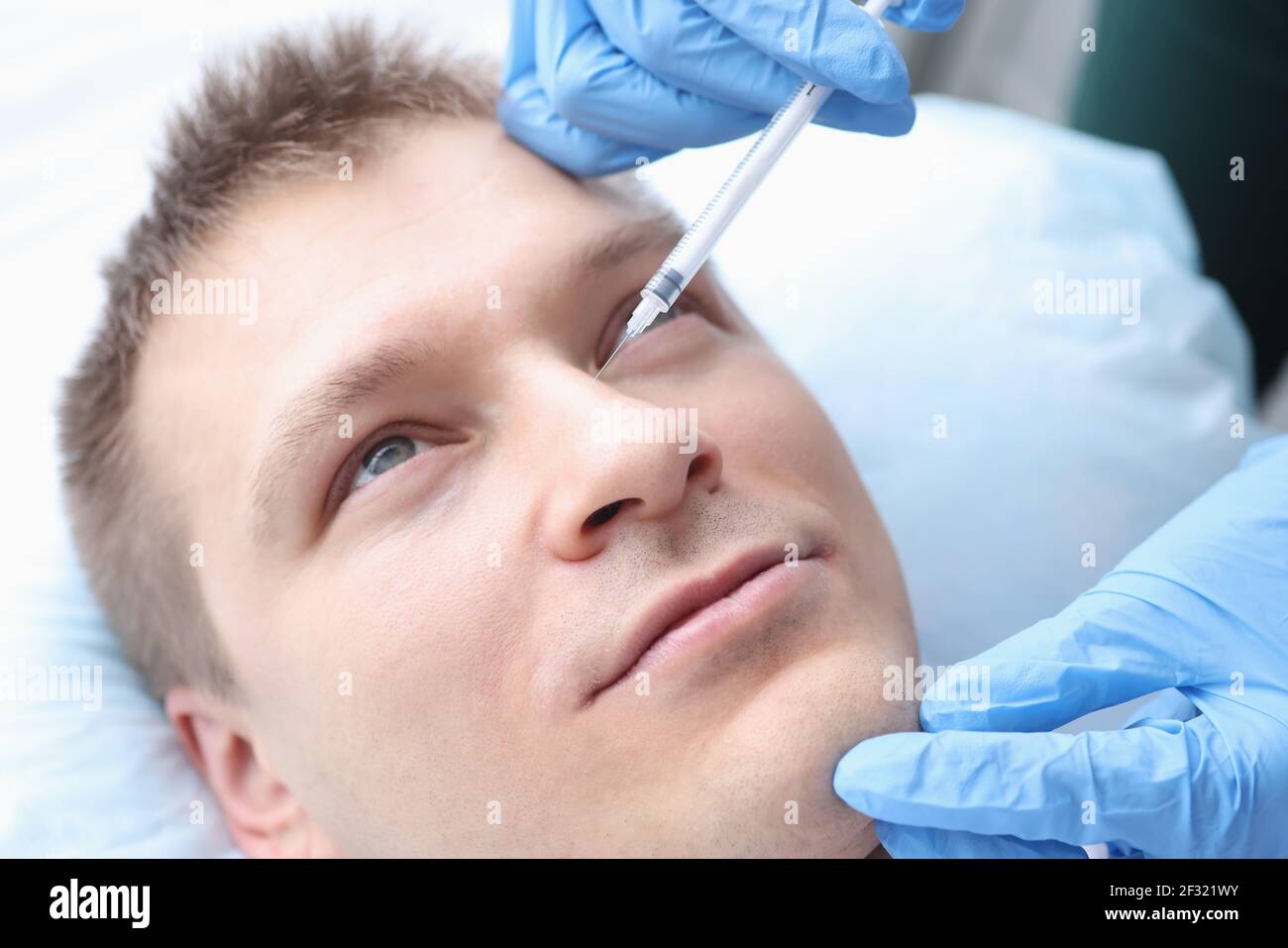 Man face injection hi-res stock photography and images - Alamy