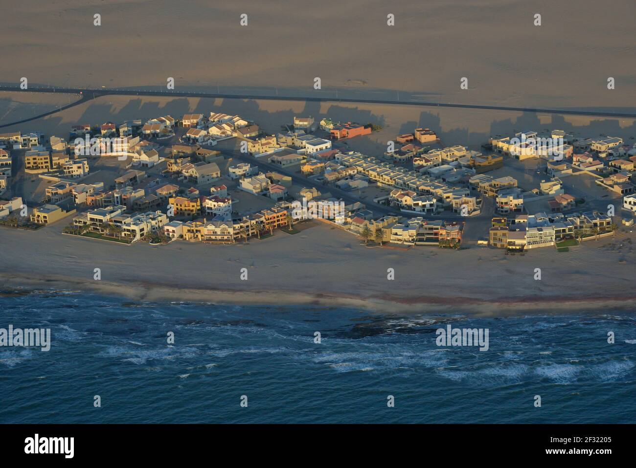 geography / travel, Namibia, aerial photograph of the holiday home ...