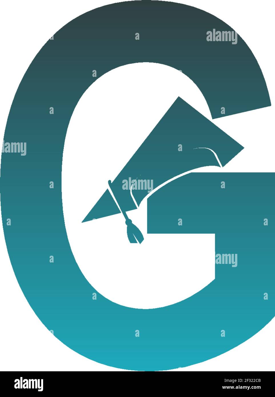 Letter G logo icon with graduation hat design vector illustration Stock ...