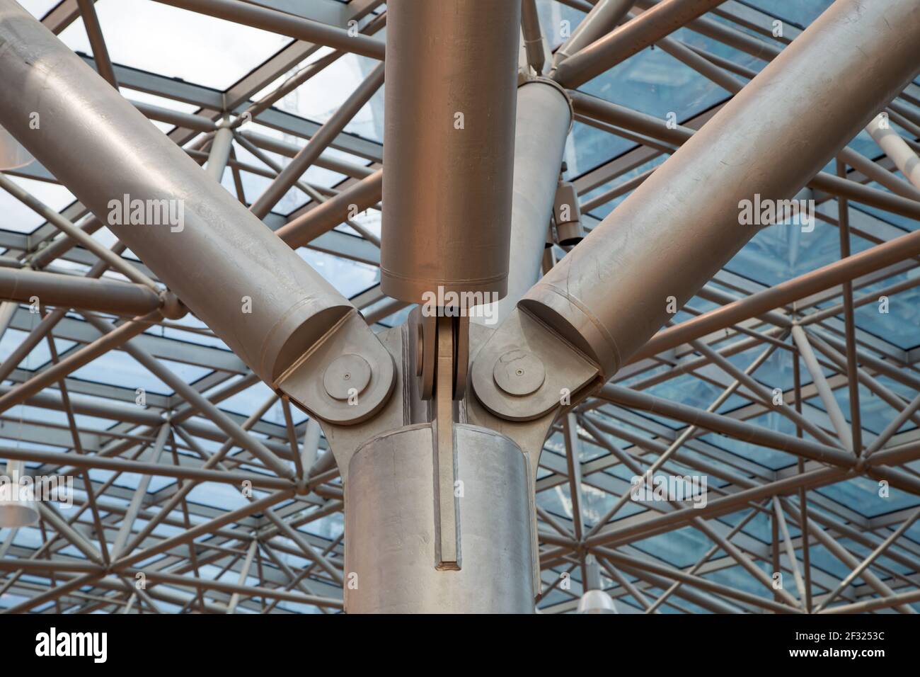 Metal column closeup Stock Photo - Alamy