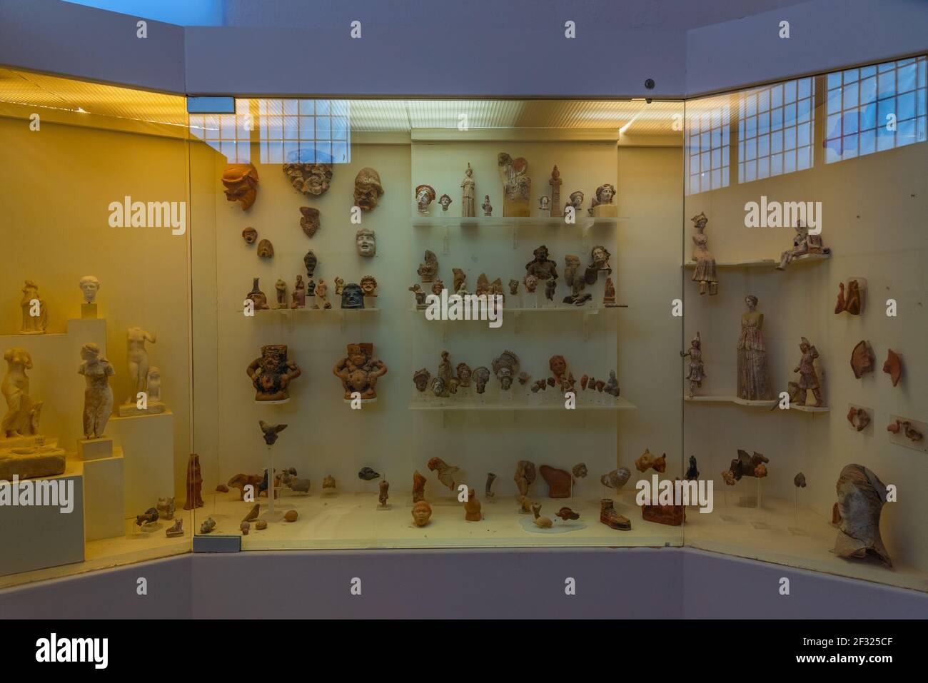 Delos, Greece, September 27, 2020: Historical artifacts at the ...