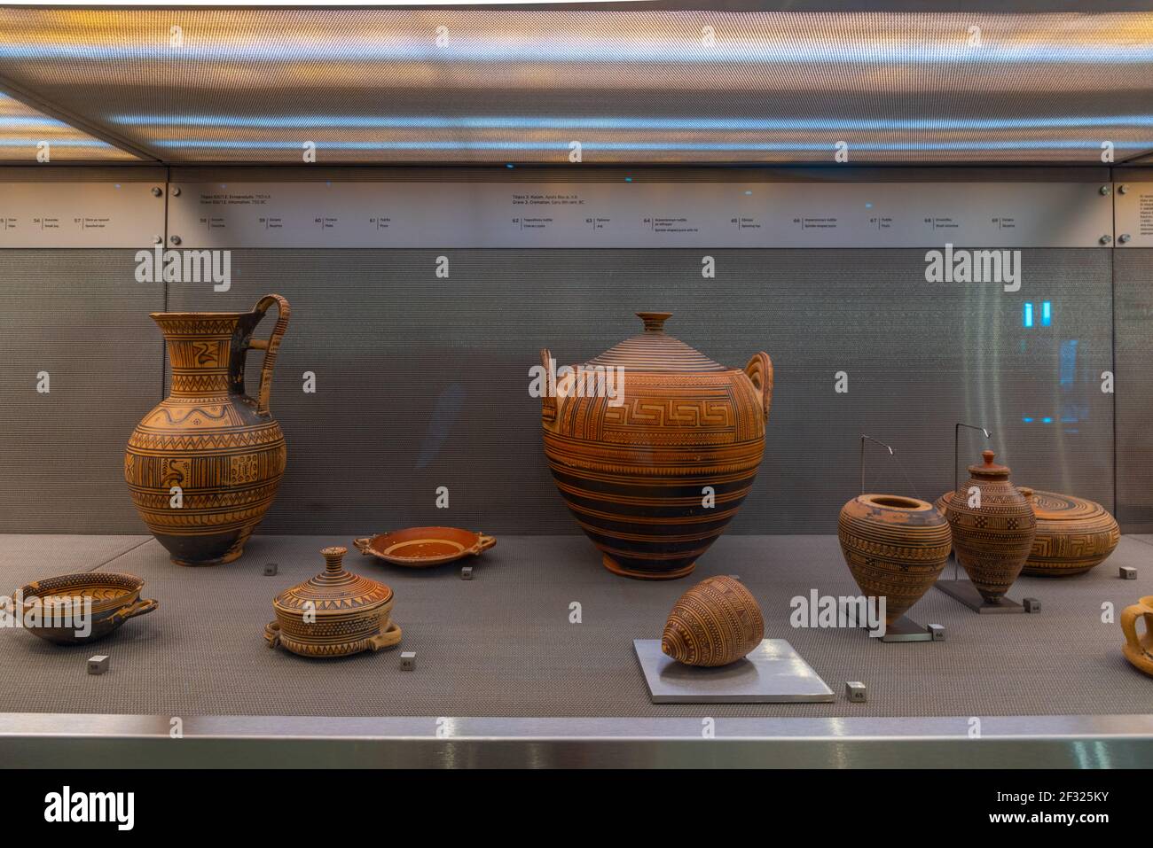 Athens, Greece, September 28, 2020: Collection of ancient artifacts at ...