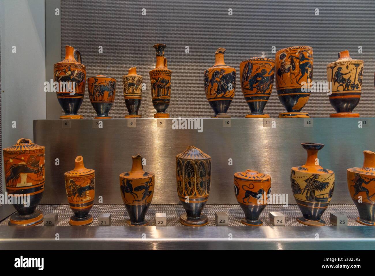 Athens, Greece, September 28, 2020: Collection of ancient artifacts at ...