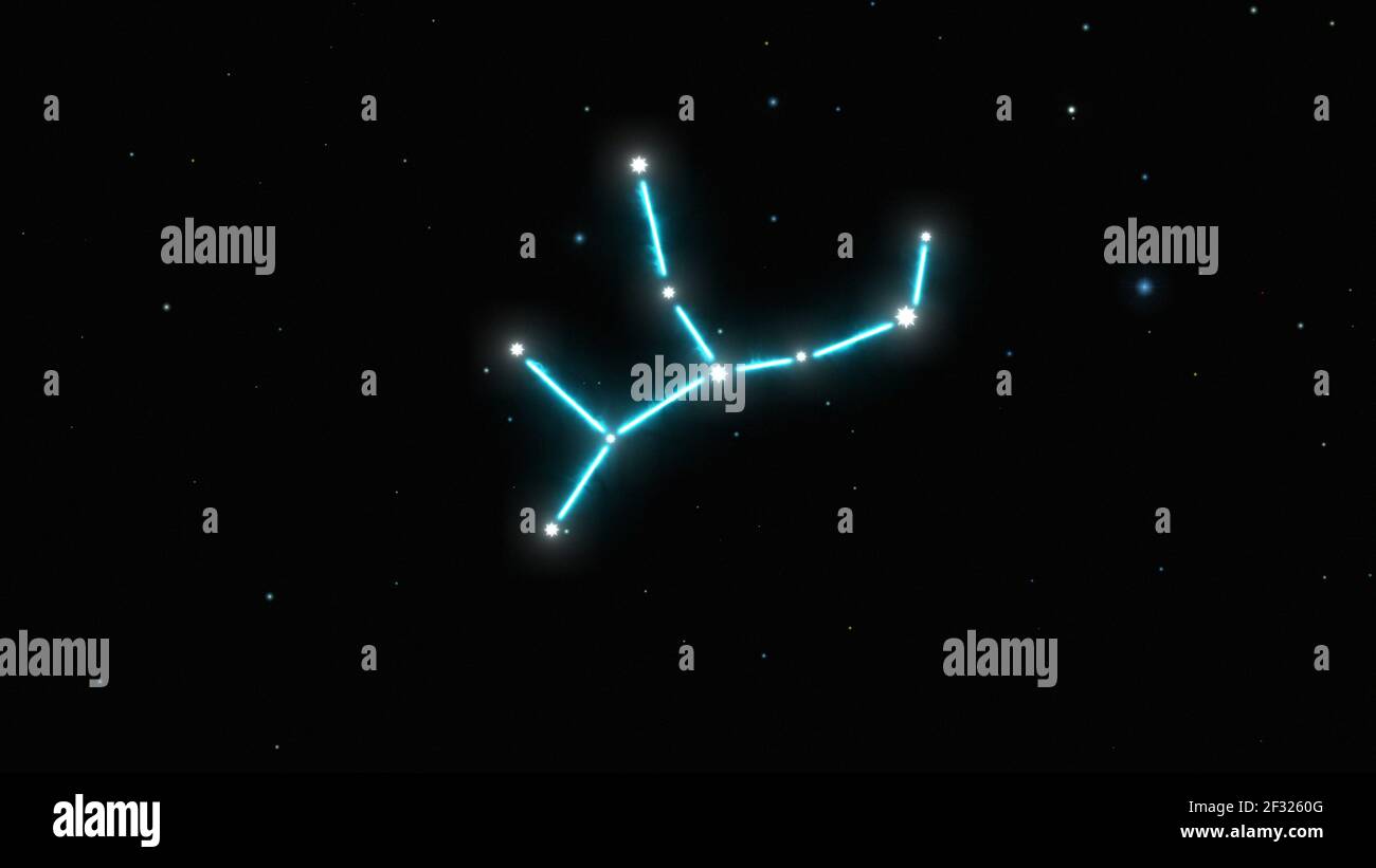 Constellations Virgo Fantasy blue night sky infinity Universe space ...