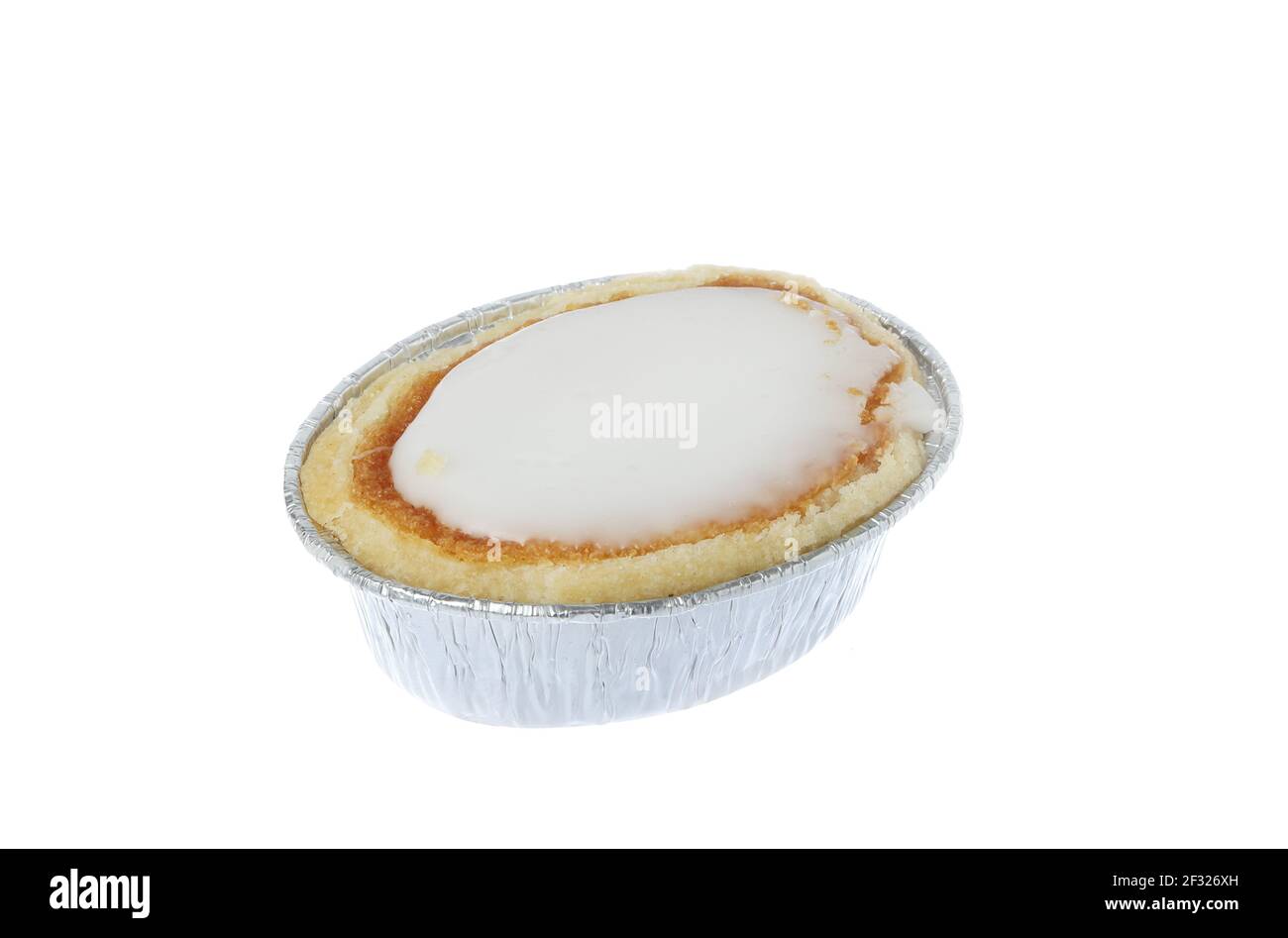 The classic Swedish pastry Mazarin isolated on white background Stock ...