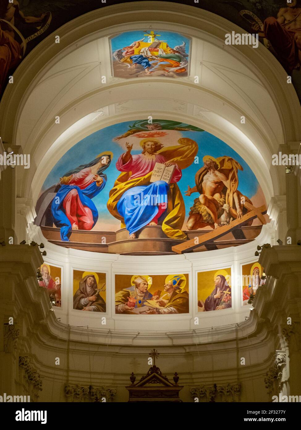 Duomo di Noto high altar apse fresco Stock Photo - Alamy