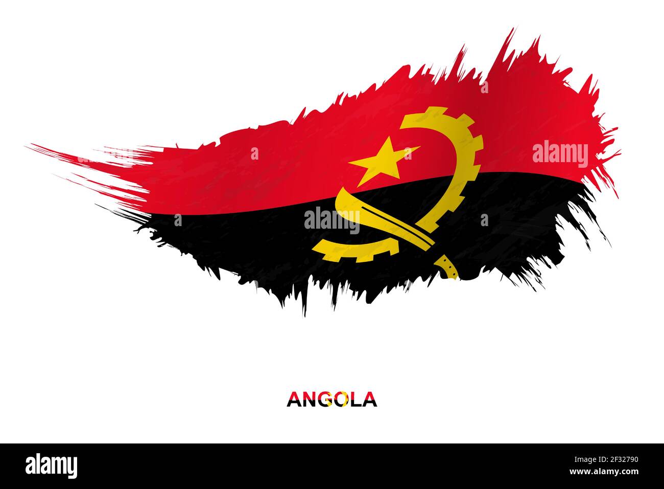 Waving flag angola Stock Vector Images - Alamy