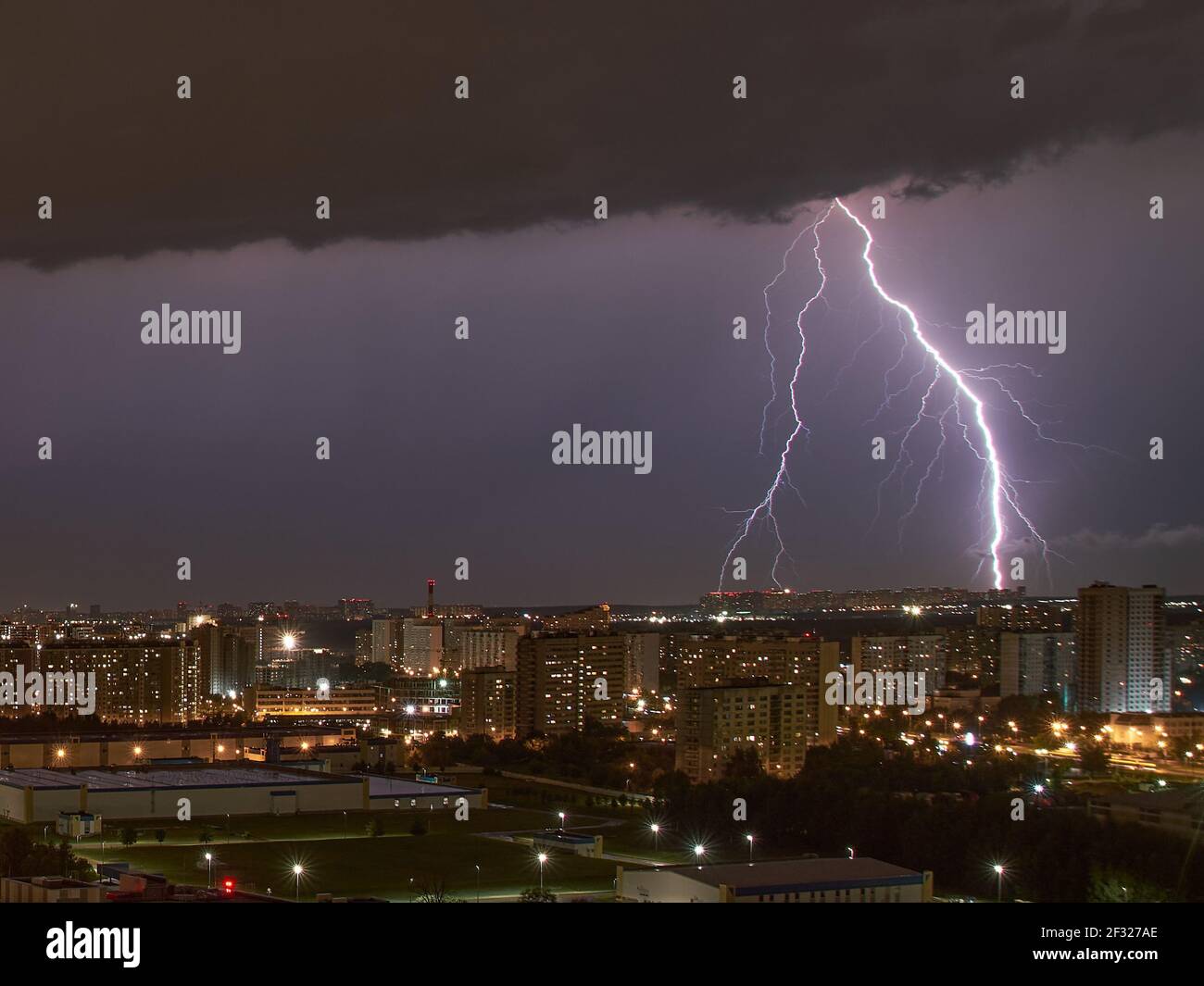Lightning strike aerial hi-res stock photography and images - Alamy