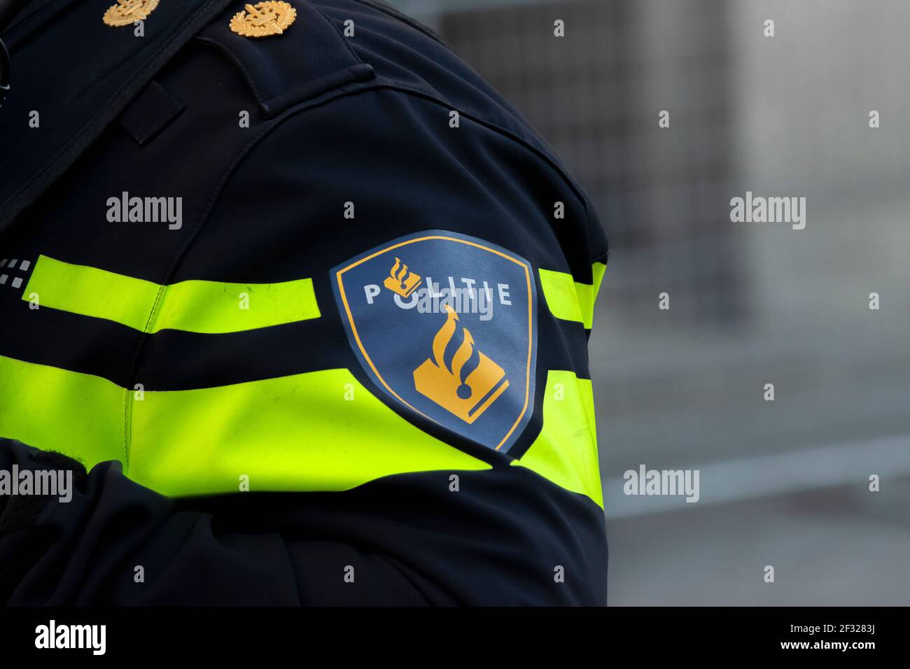 Close Up Police Logo At Amsterdam The Netherlands 4-5-2020 Stock Photo ...