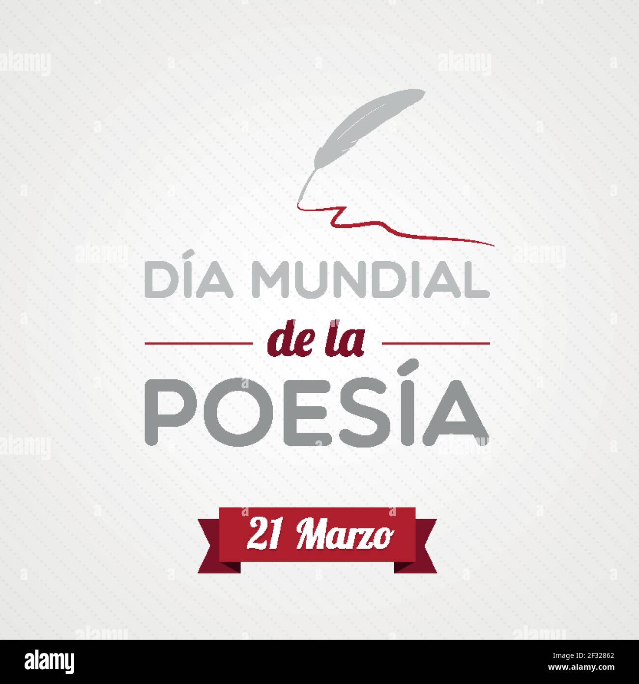 World Poetry Day. March 21. Spanish. Dia Mundial de la Poesia. Vector ...