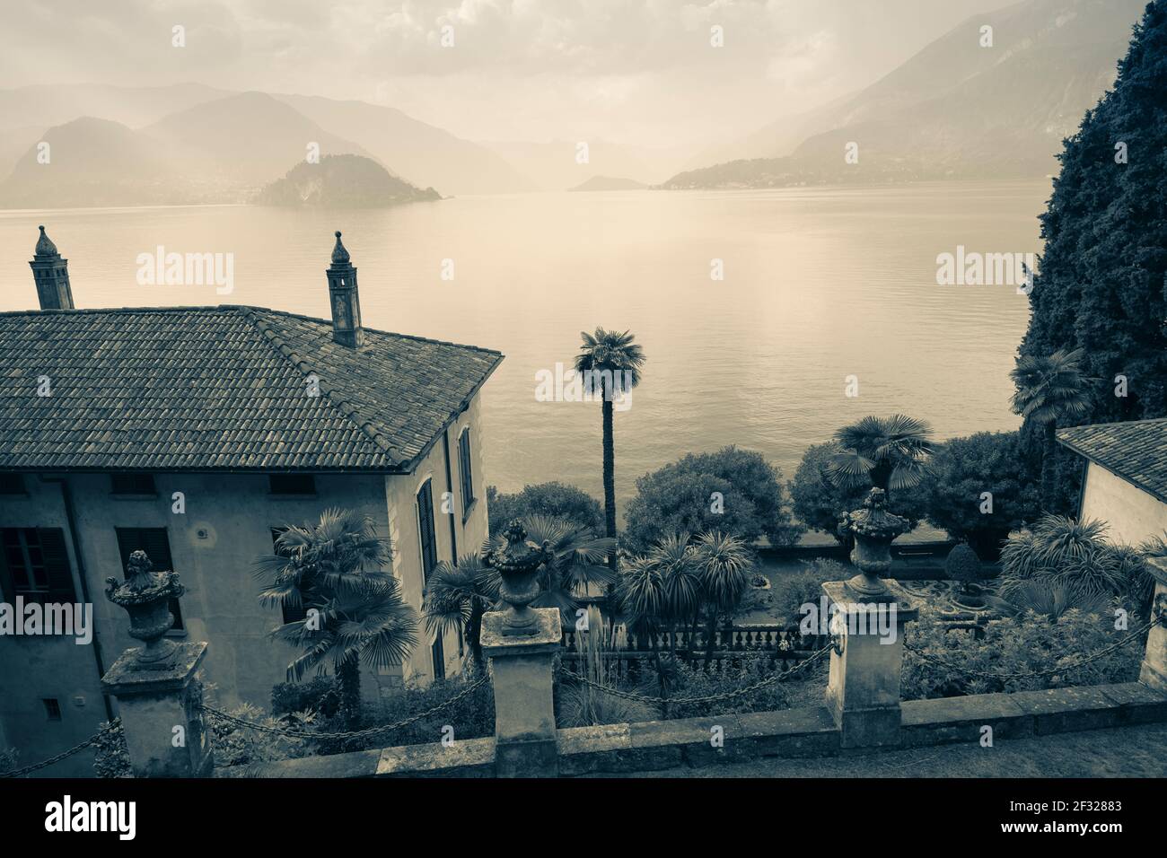 Italy,Varenna, Villa Monastero is an eclectic villa built in the Nordic ...
