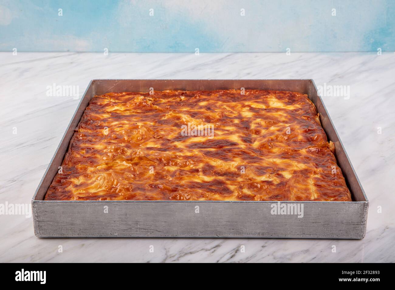 Traditional Turkish pastries: Cheese water borek (Su borreği). There ...