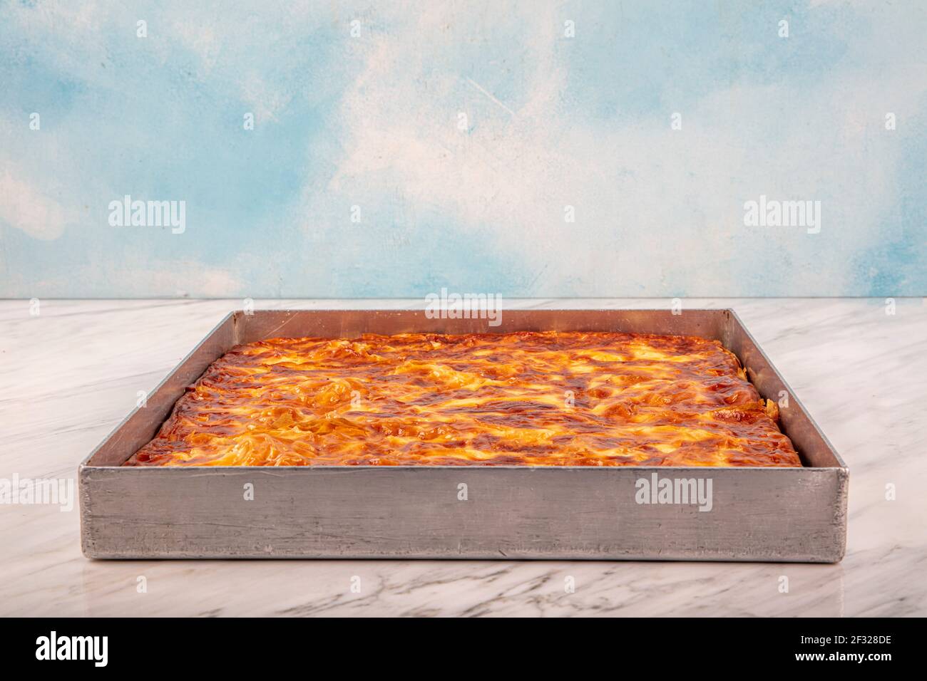 Traditional Turkish pastries: Cheese water borek (Su borreği). There ...