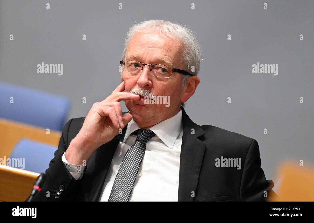 Mainz, Germany. 14th Mar, 2021. The AfD's top candidate, Michael Frisch ...