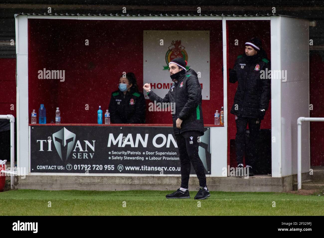 Briton Ferry manager Isaac Berry on the touchline Briton Ferry ...