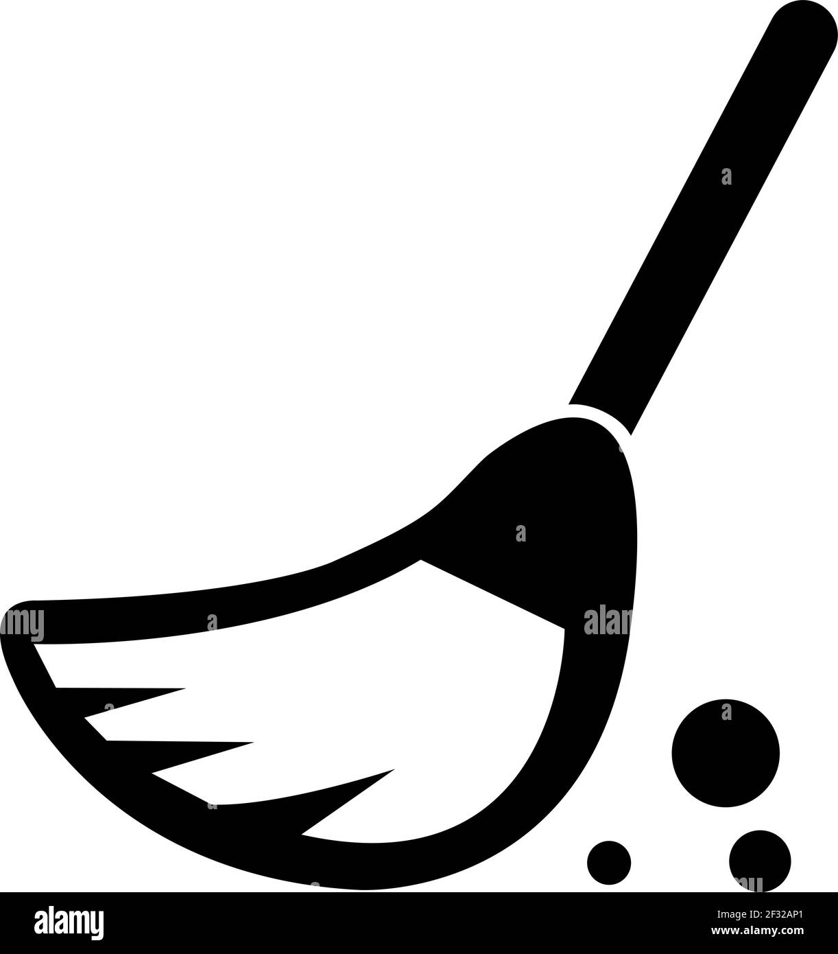 Broom flat icon. Cleaning pictogram. Clean symbol. Logo design. For ...