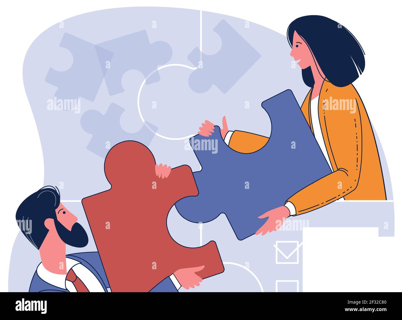 Teamwork concept people connecting Cut Out Stock Images & Pictures - Alamy