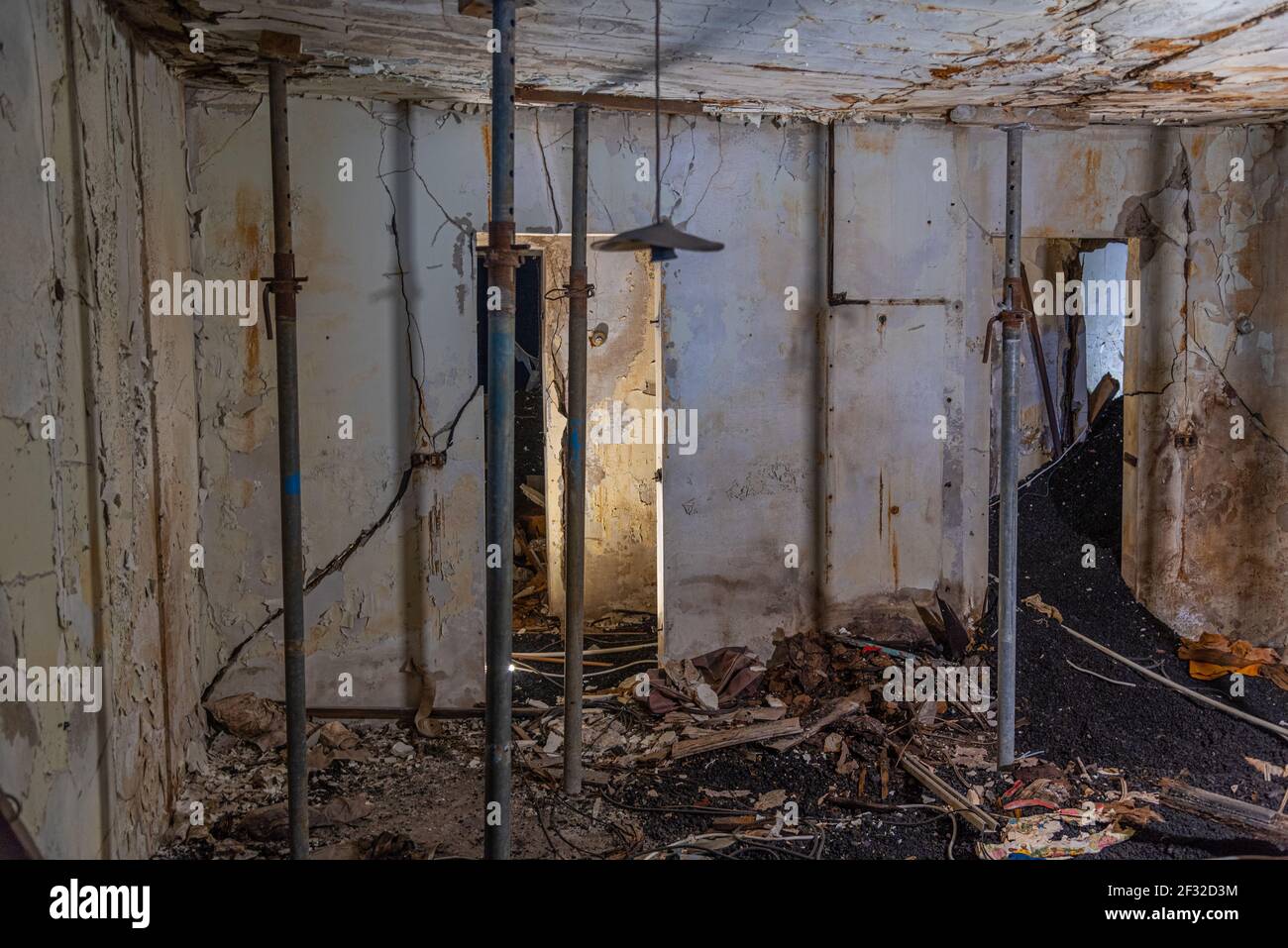 Heimaey, Iceland, August 27, 2020: Eldheimar museum showcasing a house ...