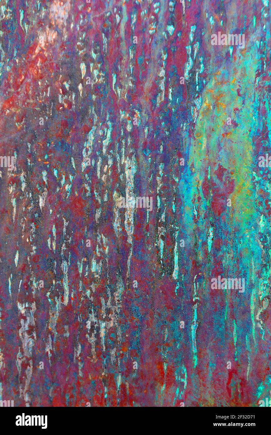 Discolored copper plate, Germany Stock Photo - Alamy