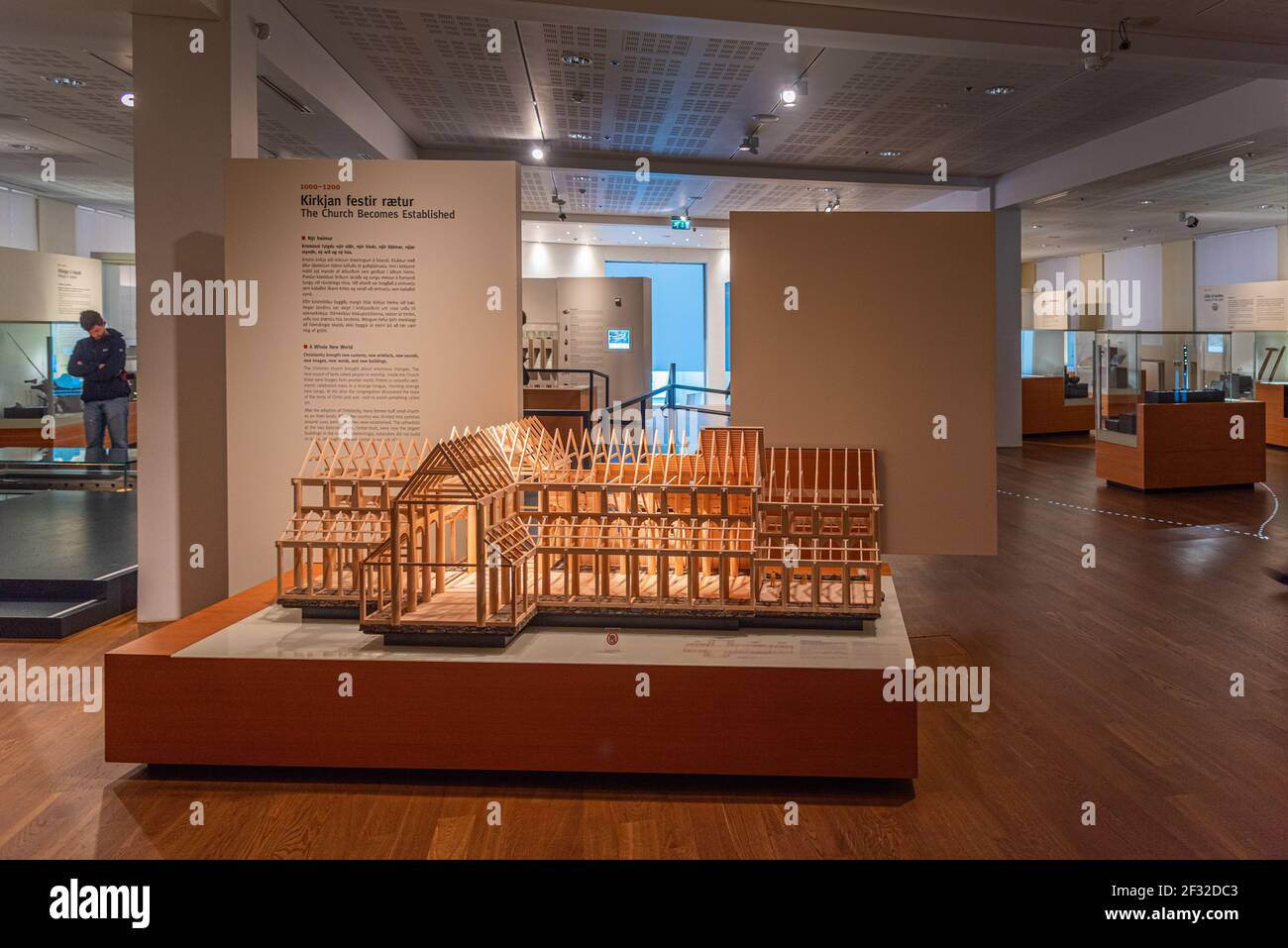 Reykjavik, Iceland, August 30, 2020: Exhibition inside of the national ...