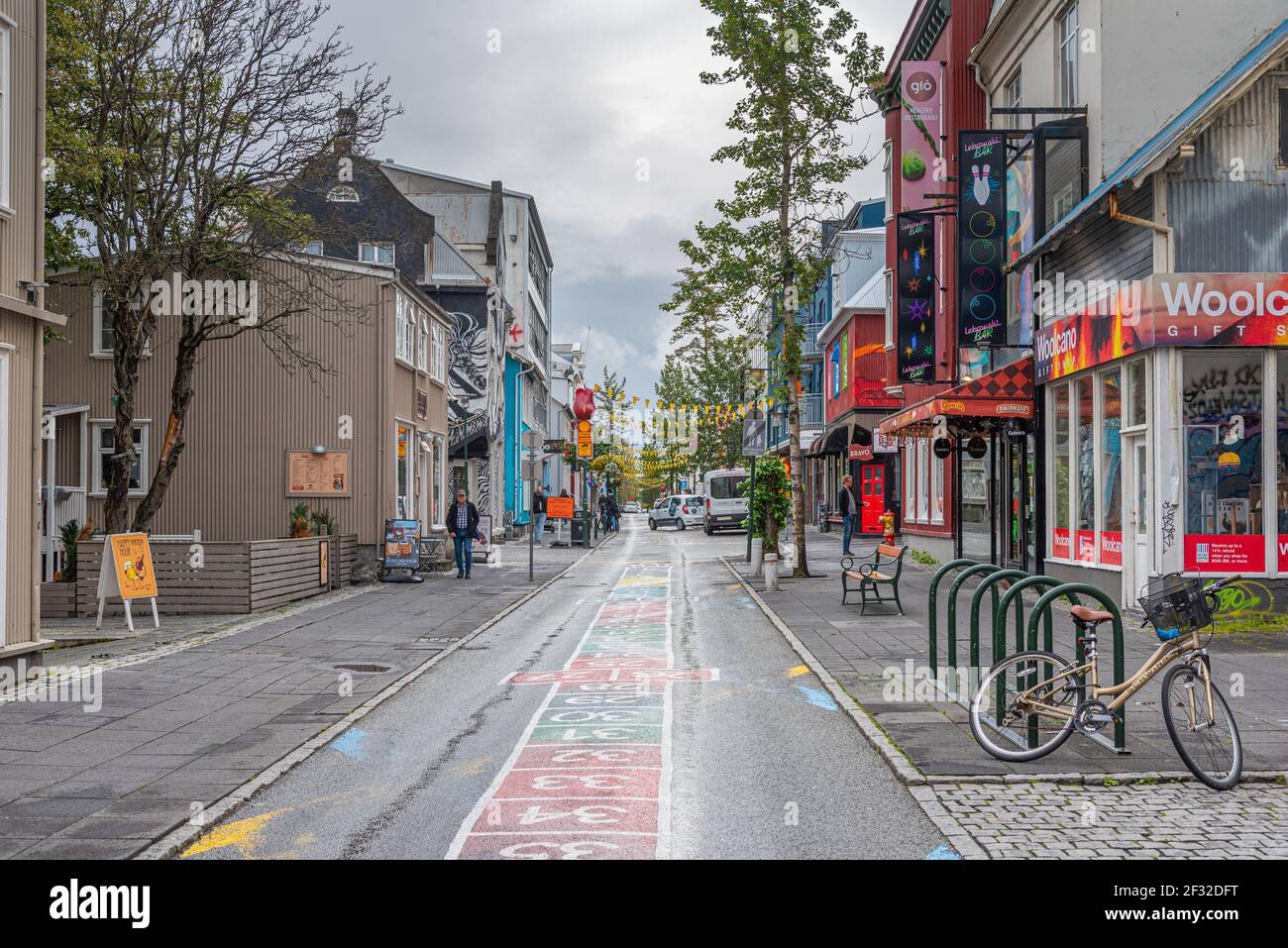 Laugavegur main street hi-res stock photography and images - Alamy