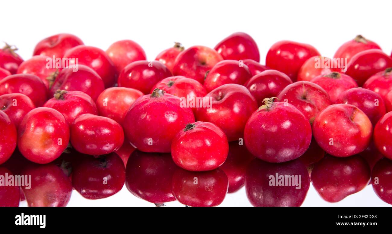 Still-life with fresh small red apples Stock Photo - Alamy