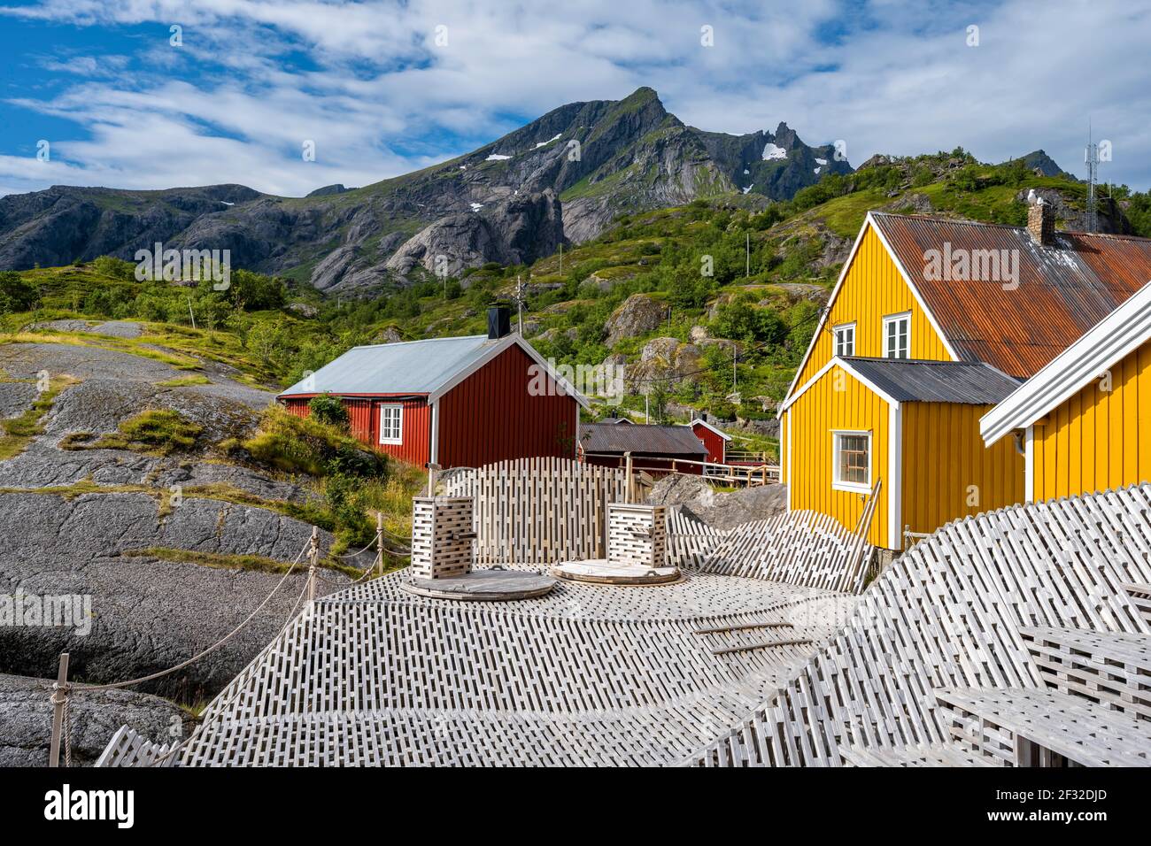 Modern architecture at Rorbuer cabins, historic fishing village ...