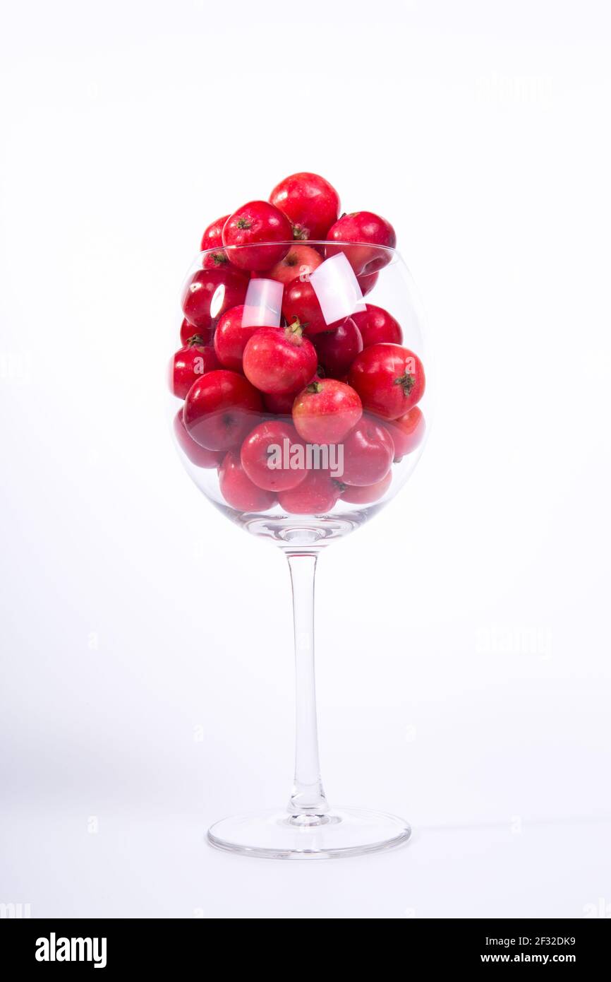 Still-life with fresh small red apples Stock Photo - Alamy