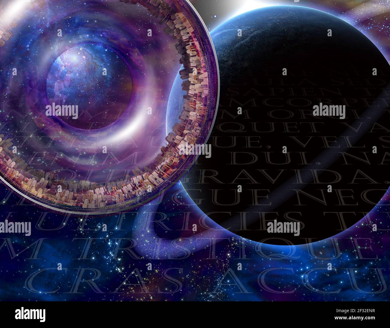 Multi Generational Interstellar Ship. 3D rendering Stock Photo - Alamy