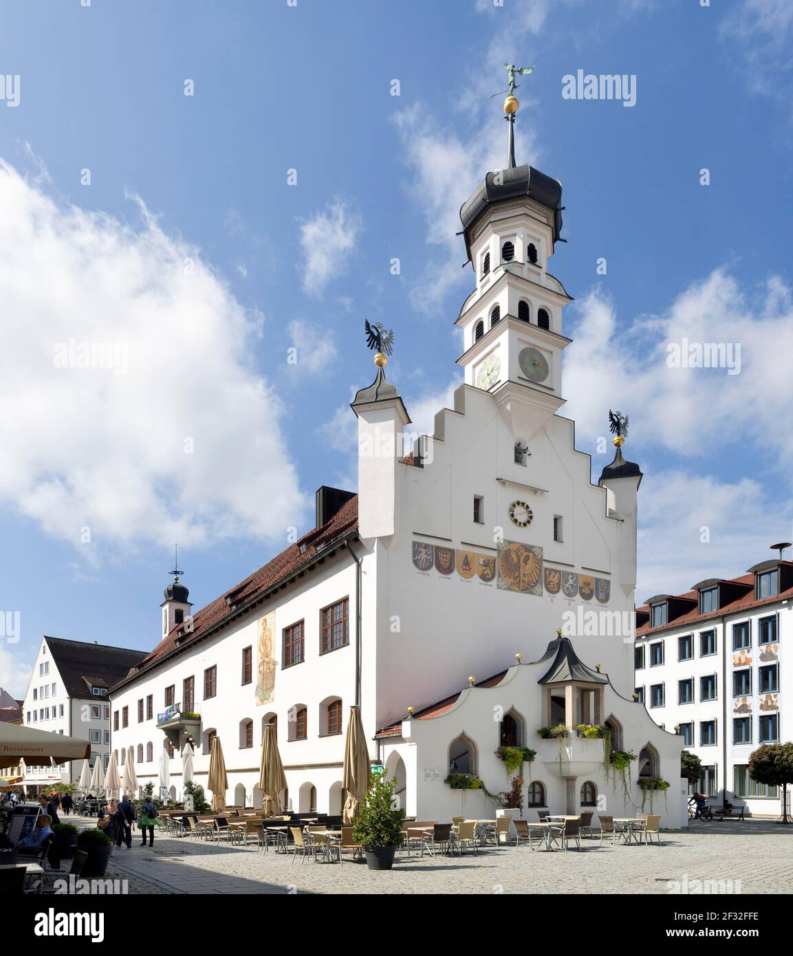 Historic town hall with granary, Kempten, Allgaeu, Bavaria, Germany ...