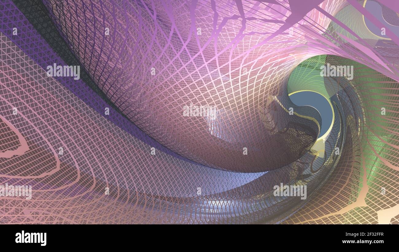 Strange swirling structure. 3D rendering Stock Photo - Alamy