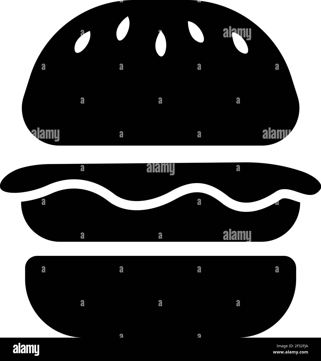 Cafe burger, illustration, vector on a white background Stock Vector ...