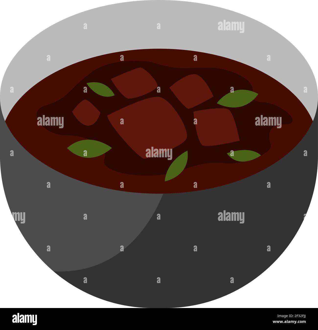 Asian nasi rawon, illustration, vector on a white background Stock ...