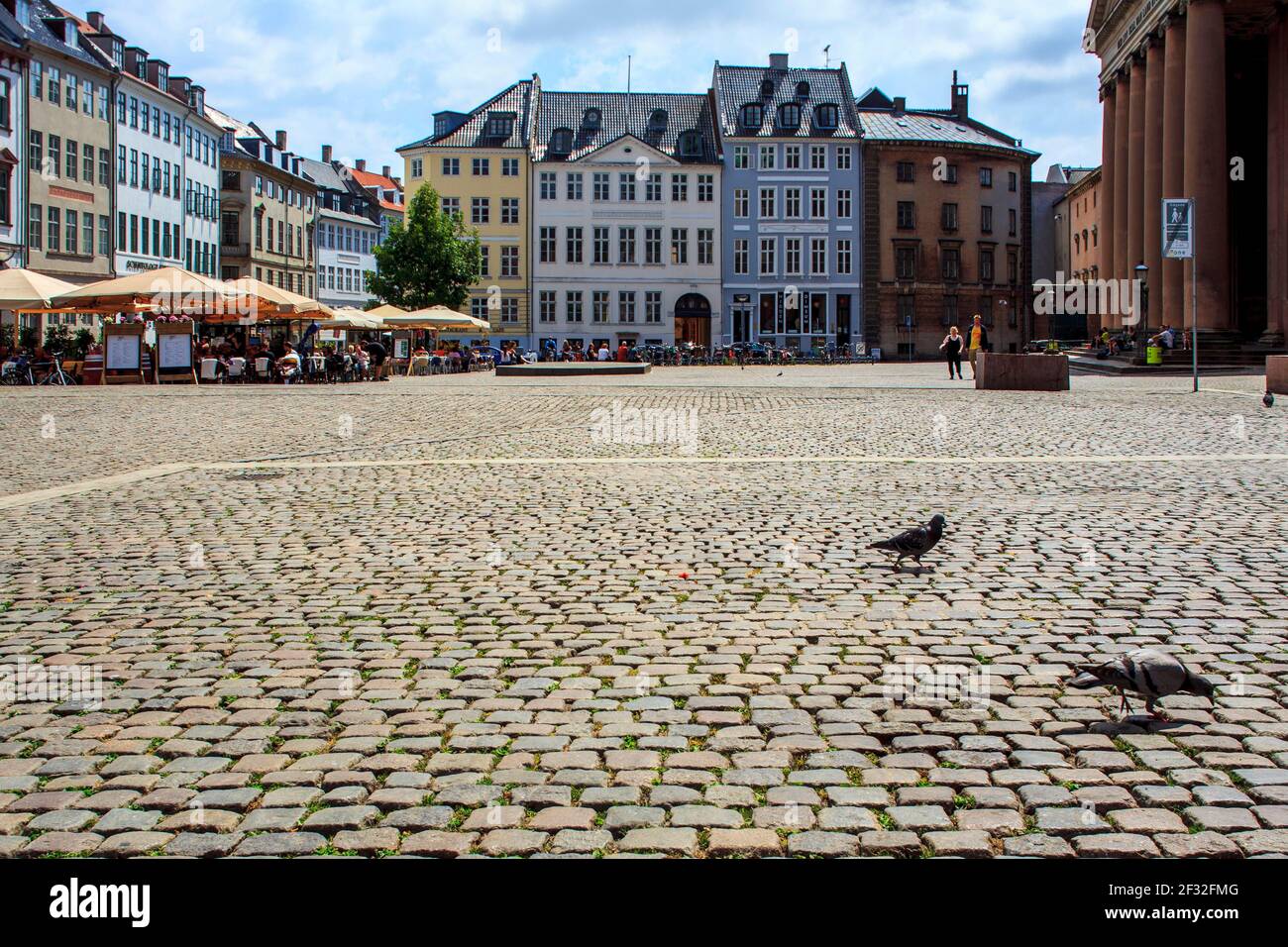 Cobblestone square, Old Town, Copenhagen, Denmark Stock Photo - Alamy