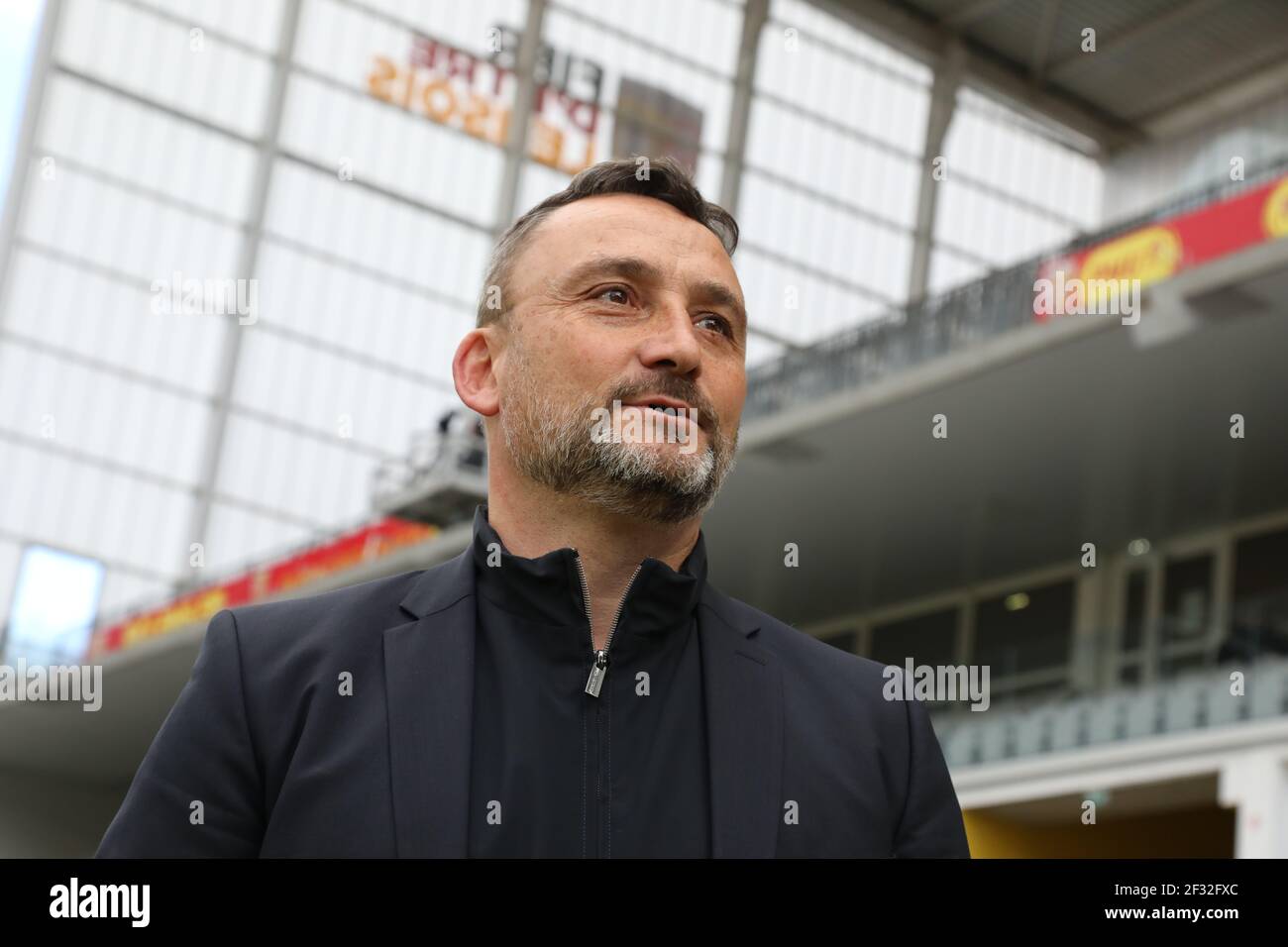 Coach RC Lens Franck Haise during the French championship Ligue 1 ...