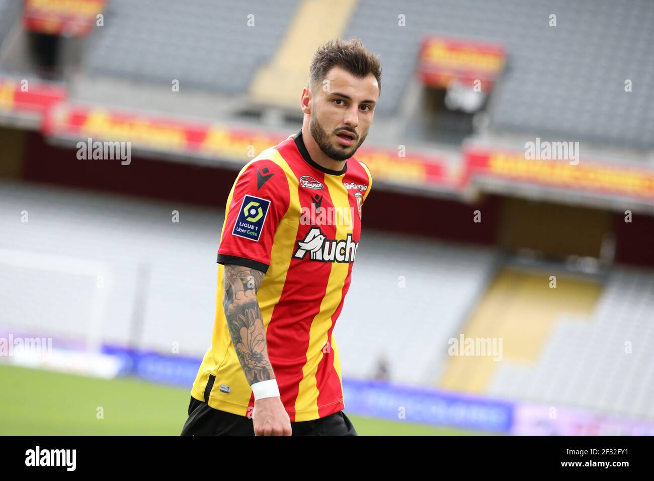 Jonathan Clauss 11 Lens during the French championship Ligue 1 football ...