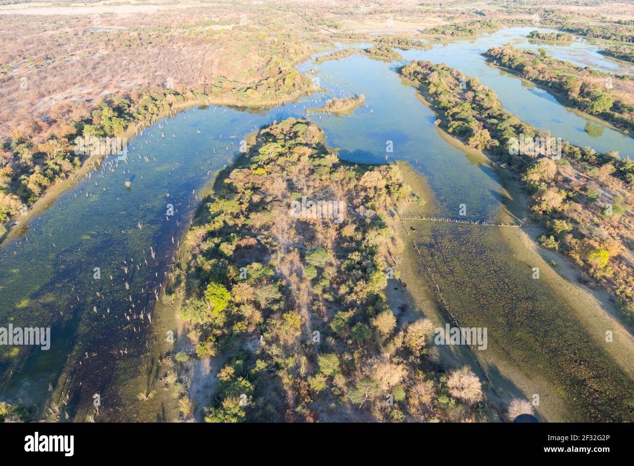 Botswana river aerial hi-res stock photography and images - Alamy