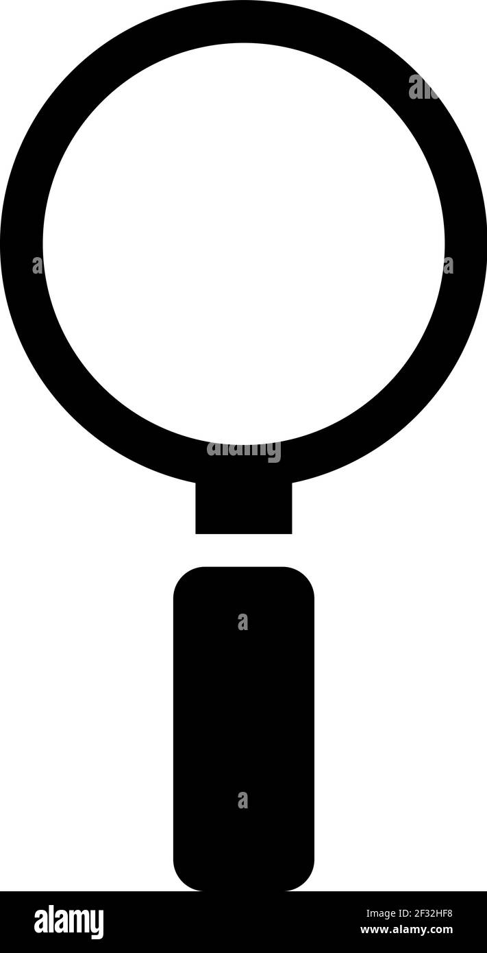 Small magnifier, illustration, vector on a white background Stock ...