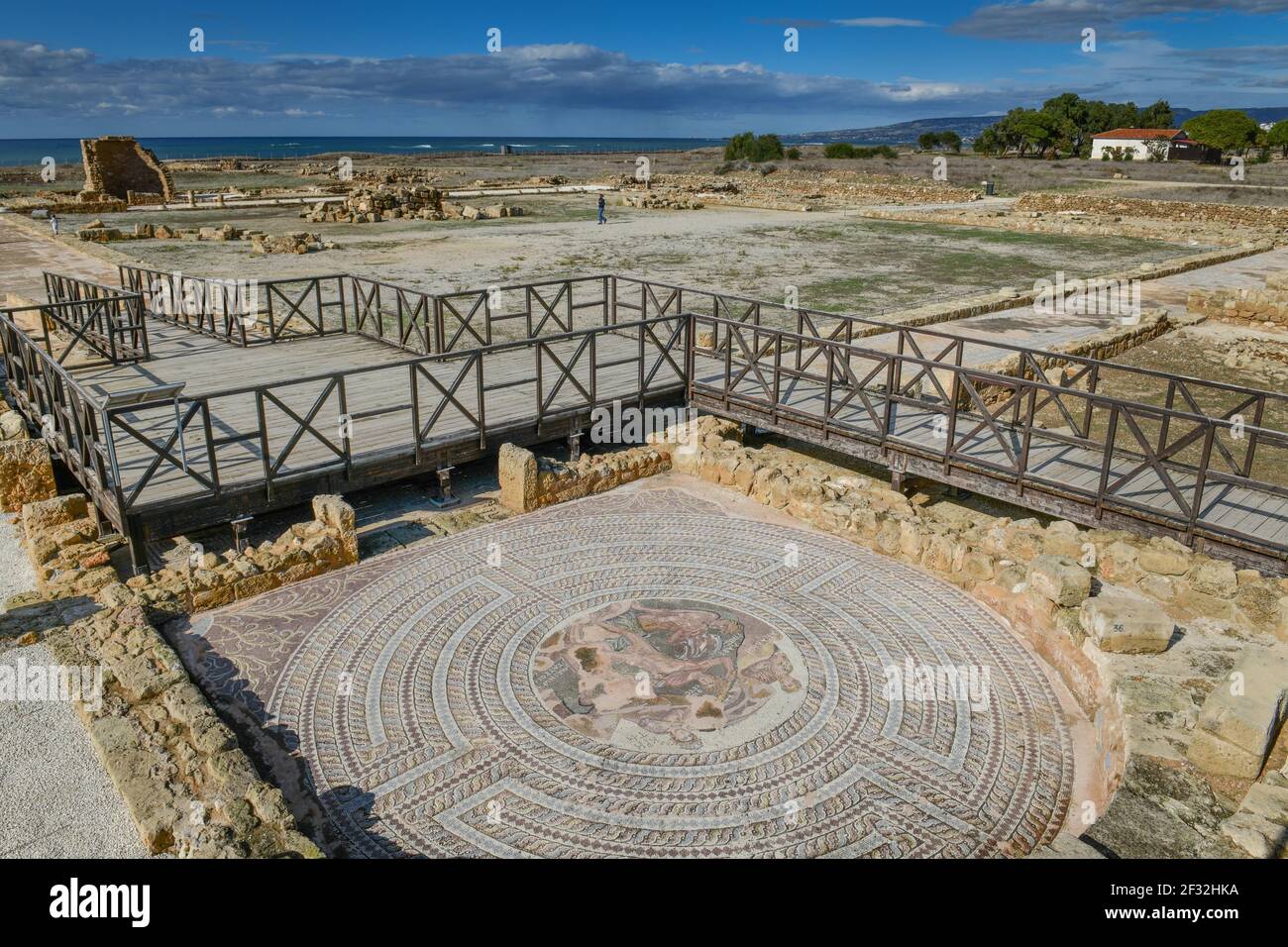 House of Theseus, excavation site, Archaeological Park, Paphos, Cyprus ...