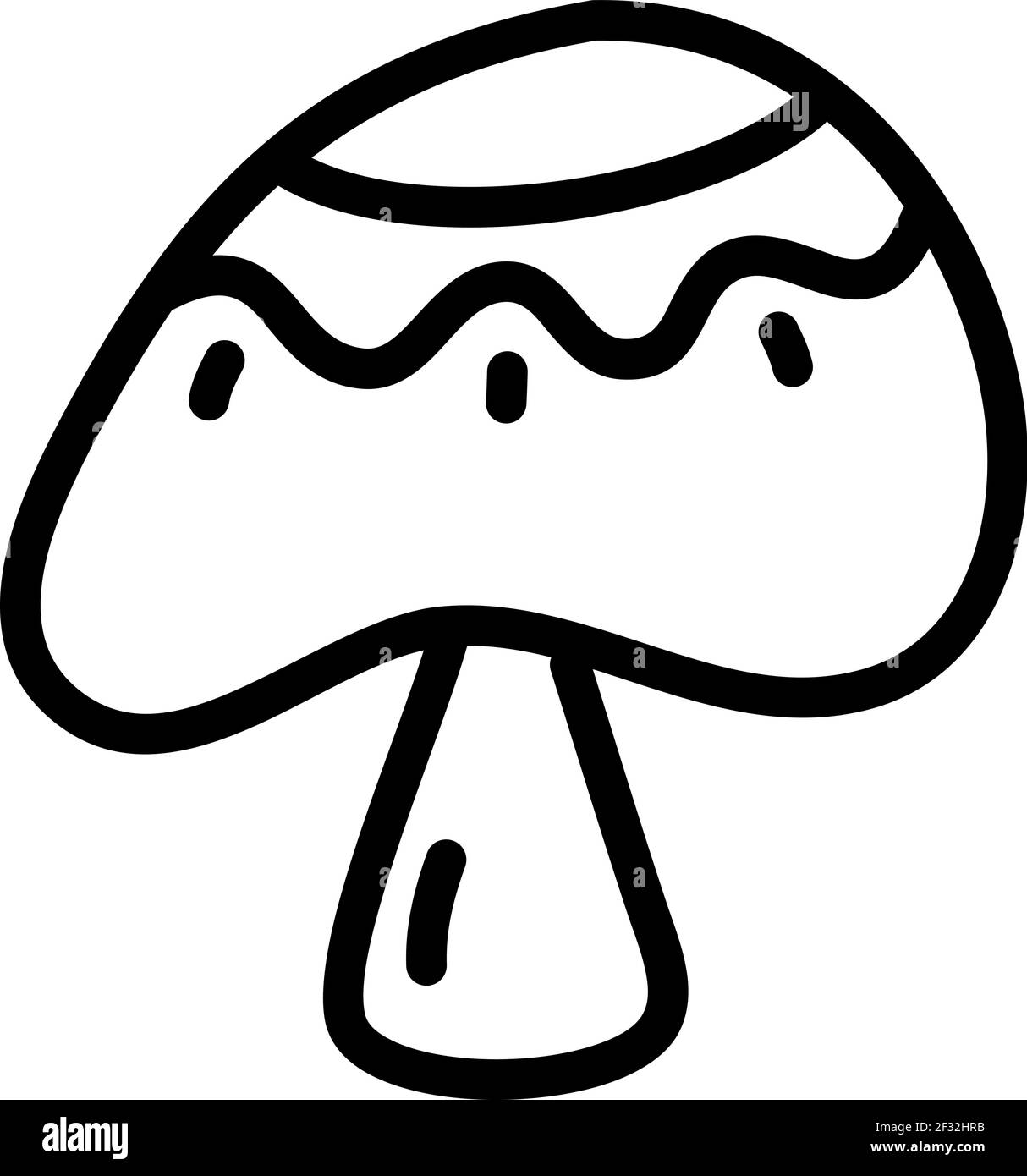 Open cap mushroom Stock Vector Images - Alamy