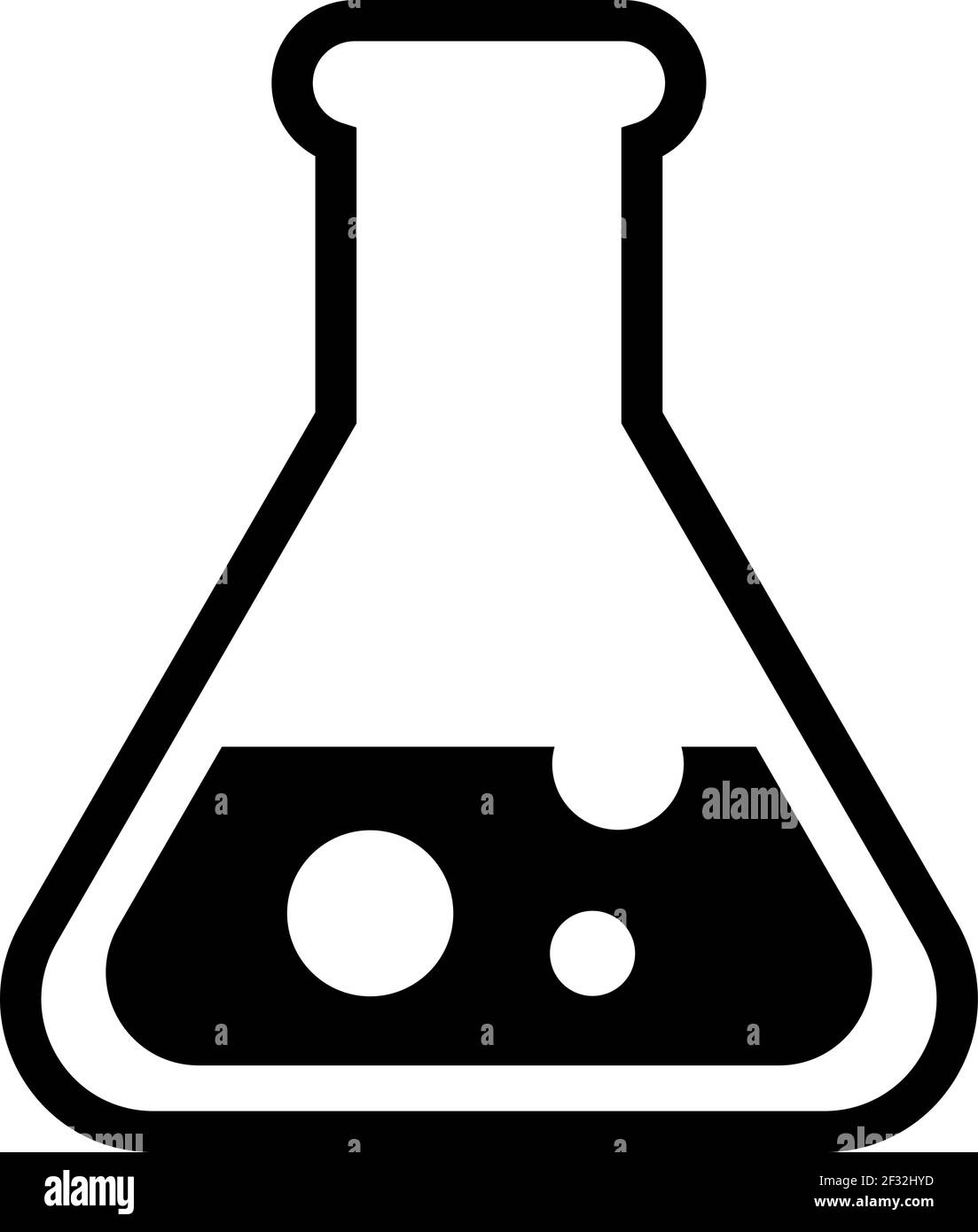 Chemical experiment, illustration, vector on a white background Stock ...