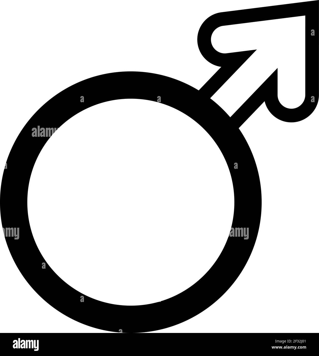 Male sign, illustration, vector on a white background Stock Vector ...